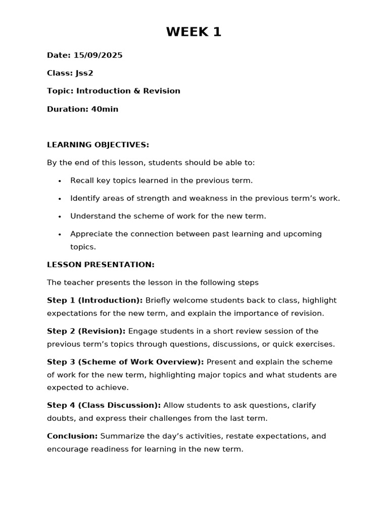 Computer Lesson Note Jss2 (Week 1-8) | PDF | Computer Data Storage | Operating System