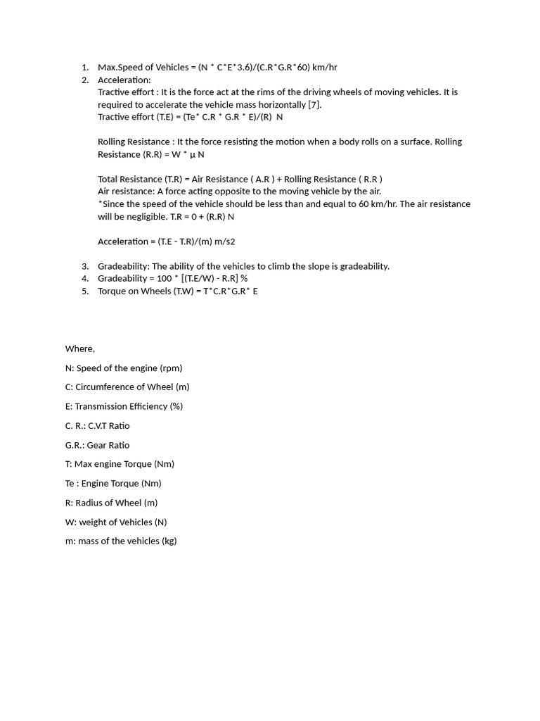 Vehicle Speed and Acceleration Analysis | PDF