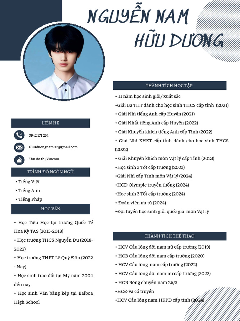 Blue Professional Modern CV Resume PDF | PDF