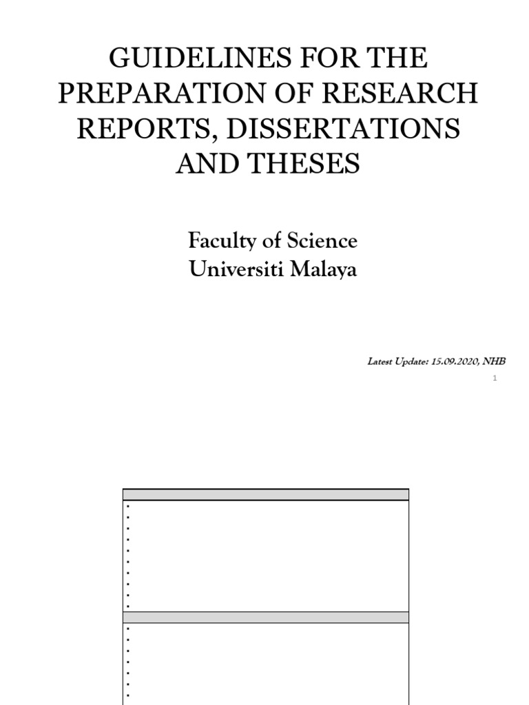 Guideline Format Thesis (15.09.2020) - Update NHB | PDF | Note ...