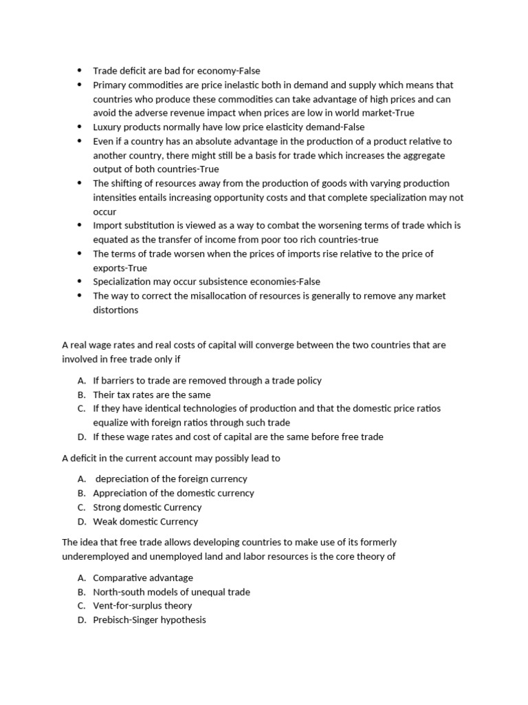 eCON dEV QUIZ COMPILATION | PDF | Economic Surplus | Labour Economics