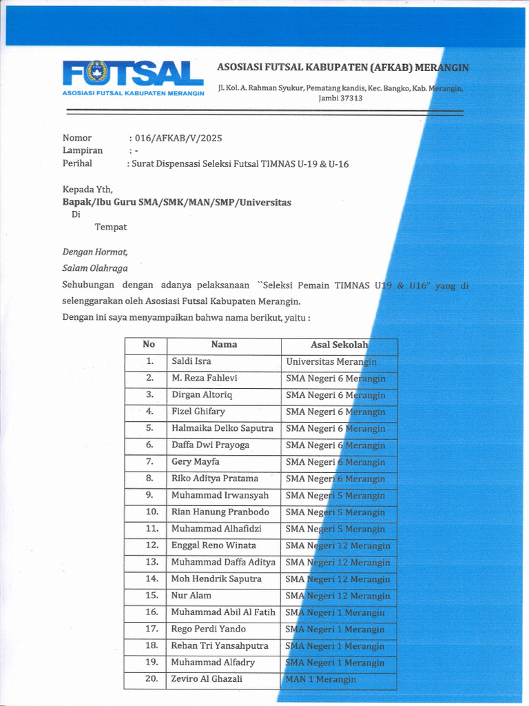 Surat Dispen | PDF