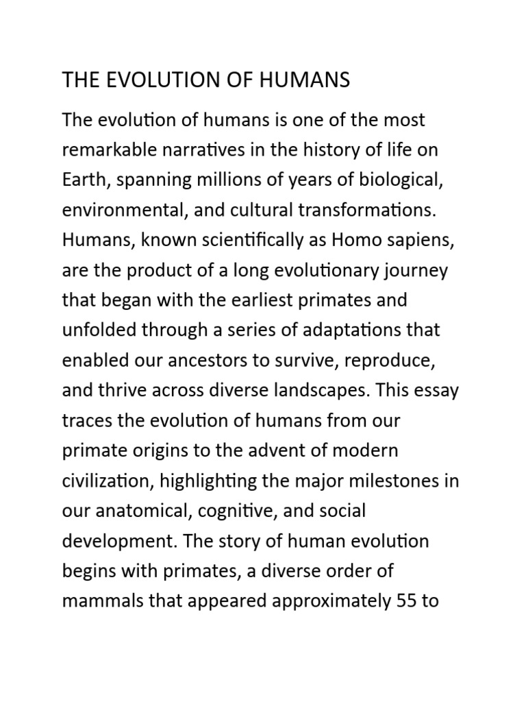 The Evolution of Humans | PDF | Homo | Human Evolution