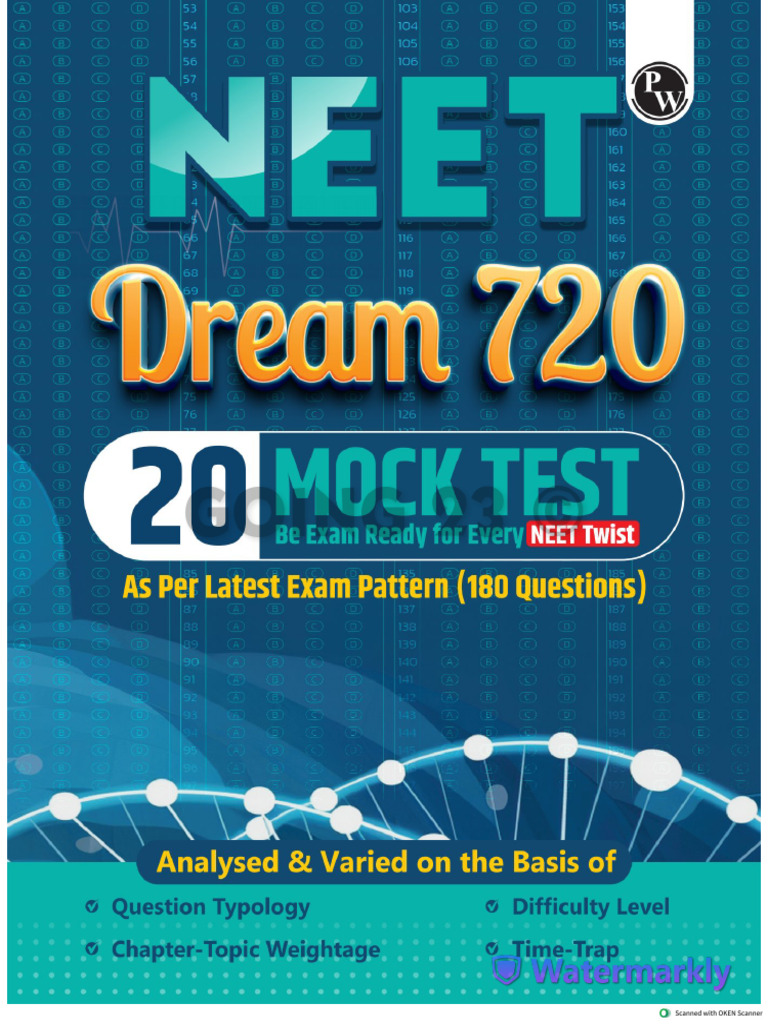 NEET Dream 720 20 Mock Tests | PDF