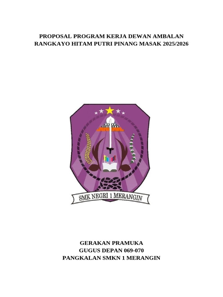 Program Kerja Pramuka SMKN 1 Merangin 2025/2026 | PDF