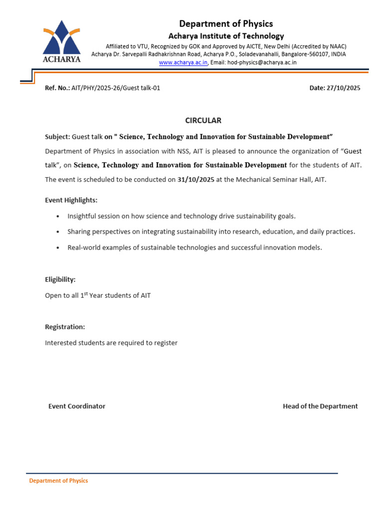 Circular Guest Talk | PDF