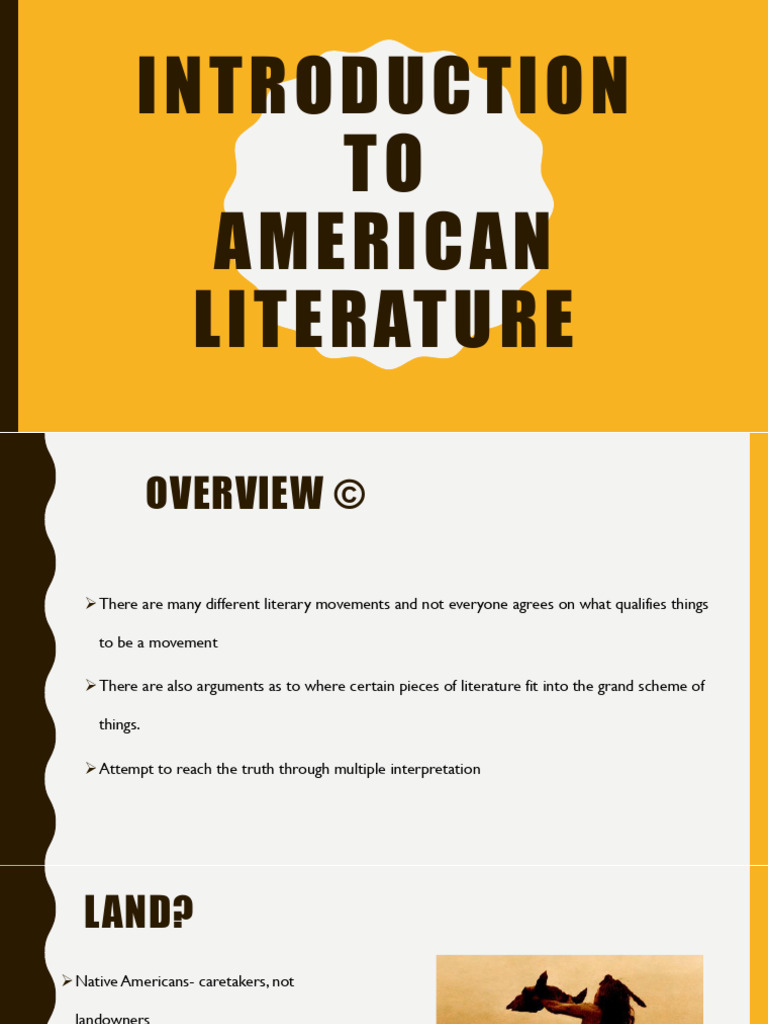 Introduction To American Literature | PDF | Realism (Arts ...