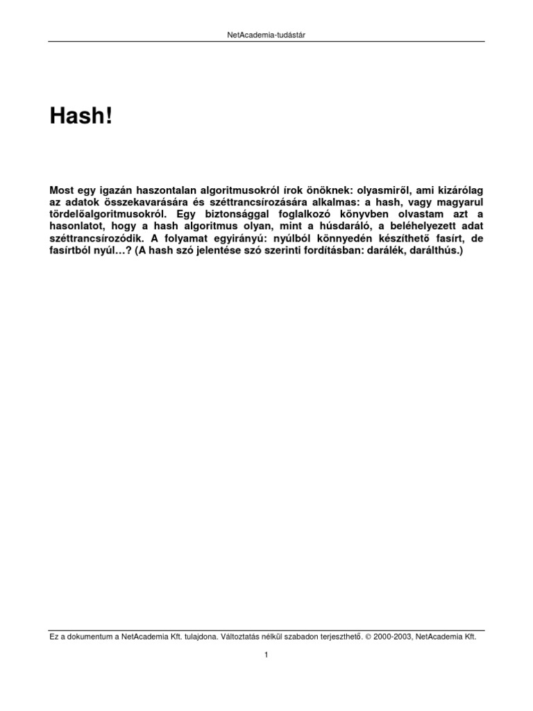 Hash | PDF