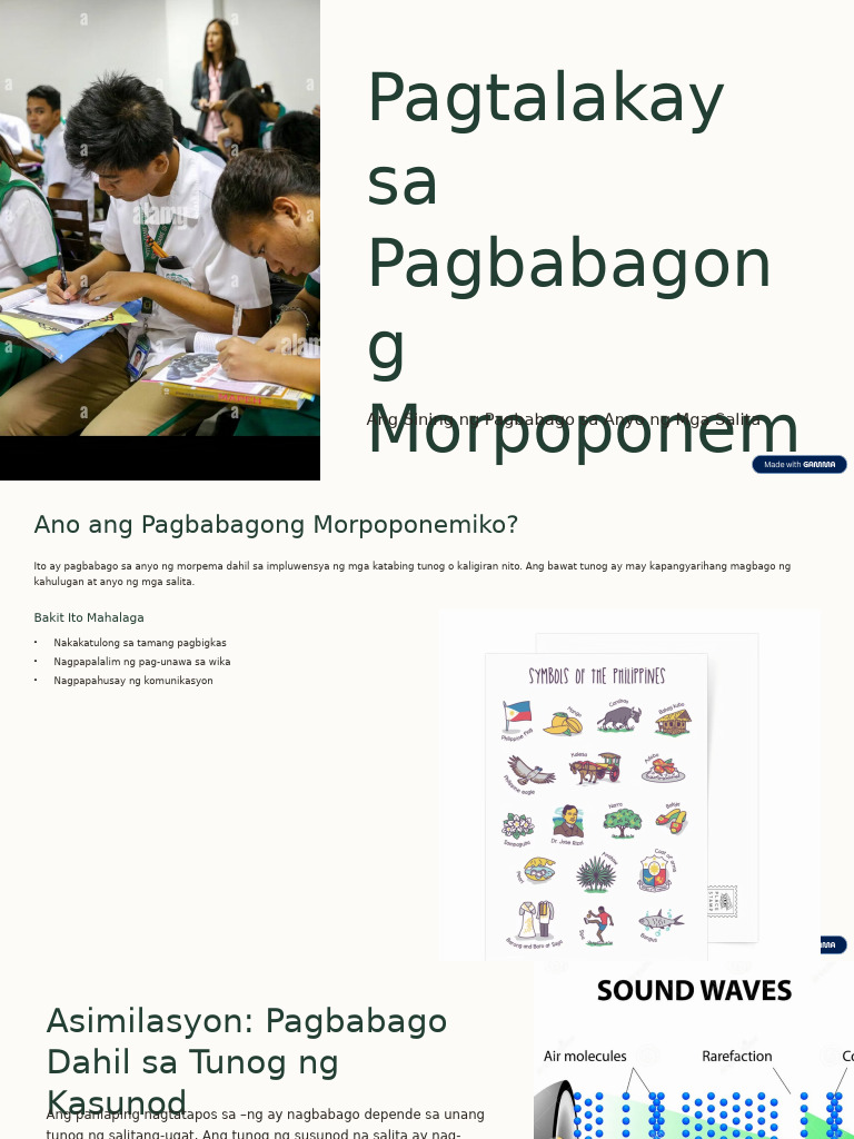 Pagtalakay Sa Pagbabagong Morpoponemiko 1 | PDF