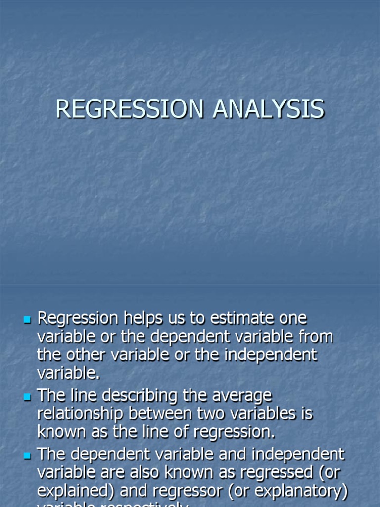 A a Regression | Standard Error | Regression Analysis