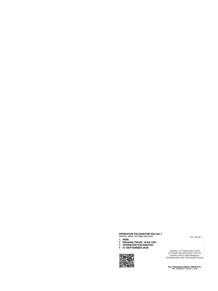 Heri Sio Excavator Kanan 1 | PDF