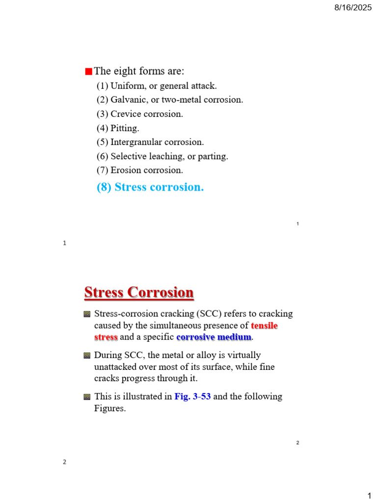Corrosion - 03-c - Forms of Corrosion - III - x2 | PDF | Fracture ...