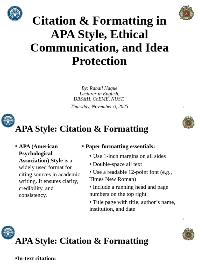 Citation Formatting | PDF | Plagiarism | Apa Style