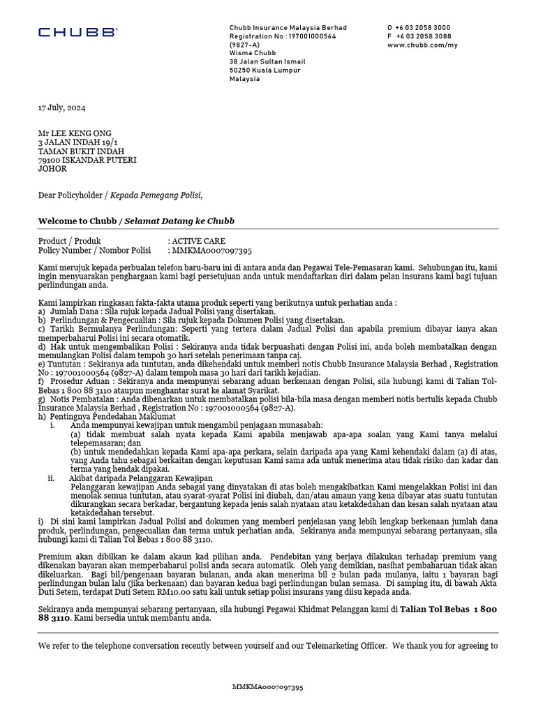 CHUBB Insurance-Unlocked 2 | PDF | Insurance | Discovery (Law)