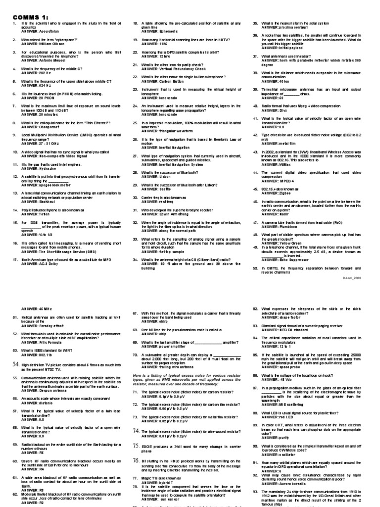 Killer Comms 1 | PDF | Resistor | Cable Television