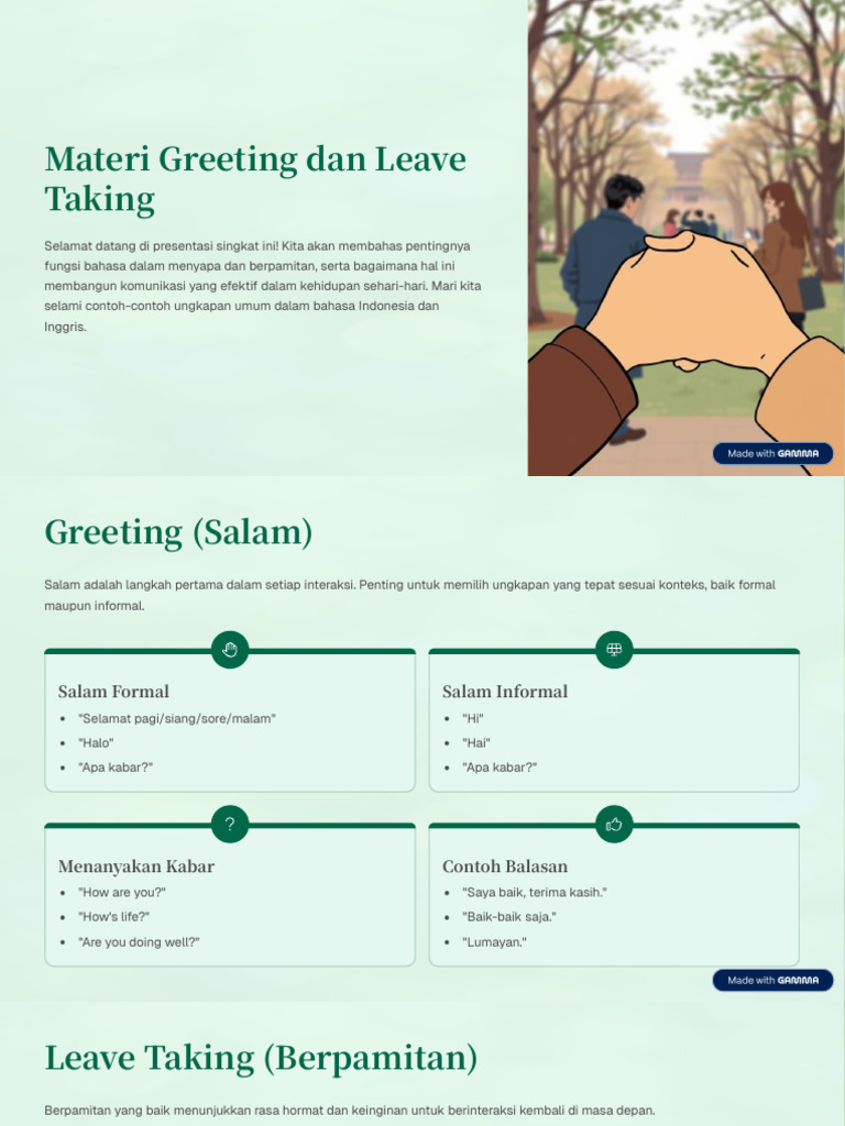Materi Greeting Dan Leave Taking | PDF