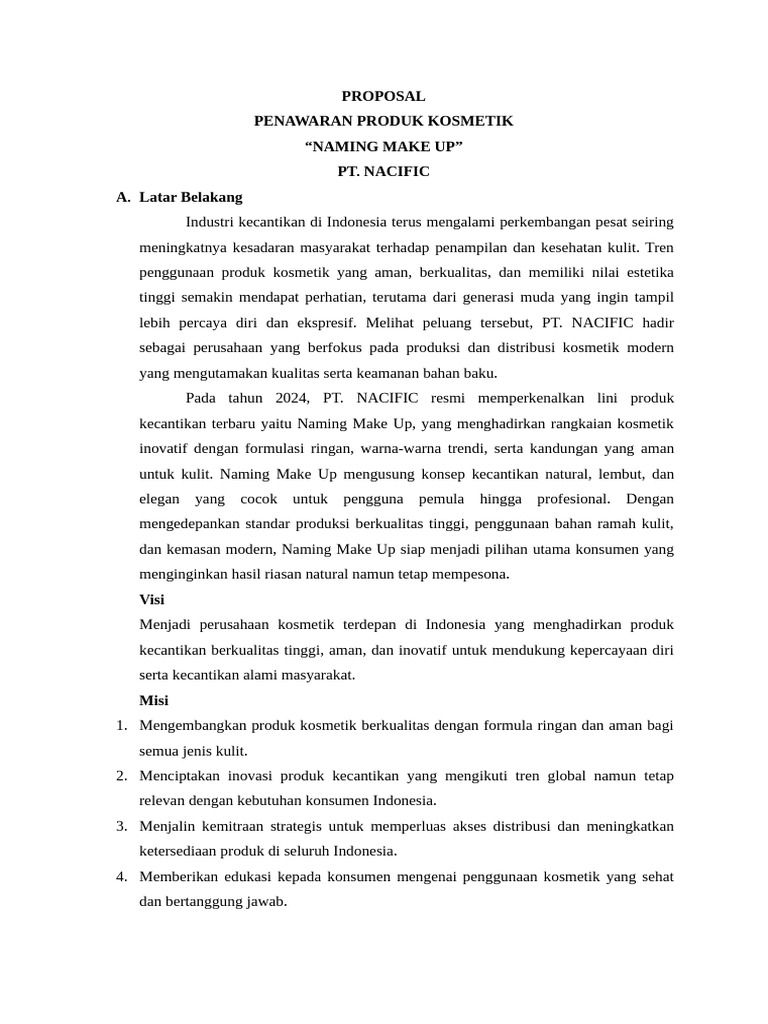 Proposal Penawaran Produk Kel.1 | PDF