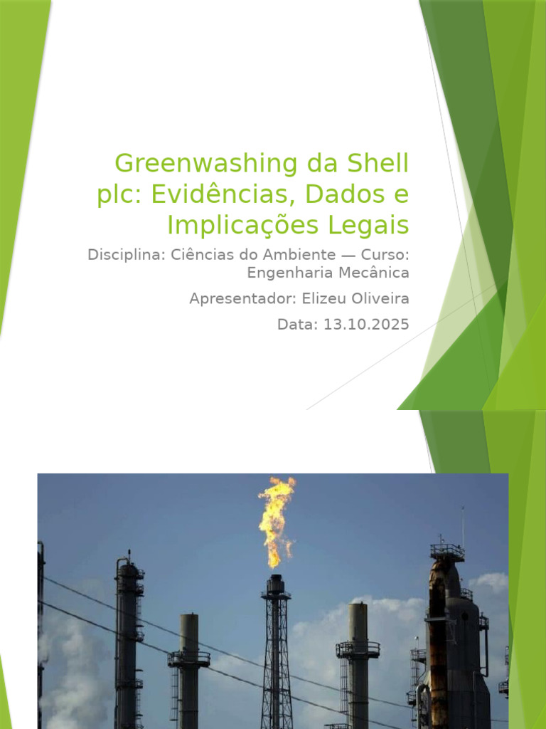 Greenwashing da Shell: Evidências e Impactos | PDF
