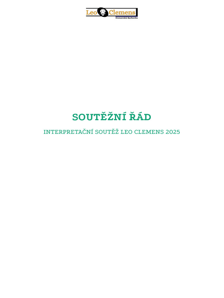 Soutěžní Řád ISLC 2025 - CZ | PDF