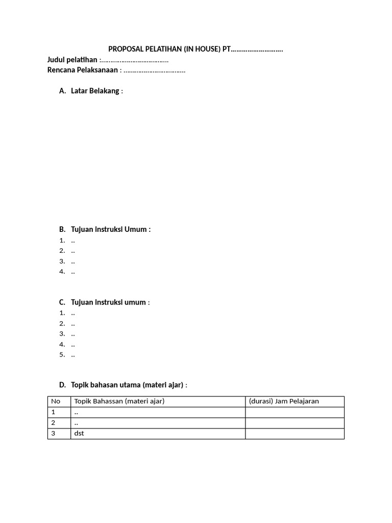 Proposal Pelatihan Ppm | PDF