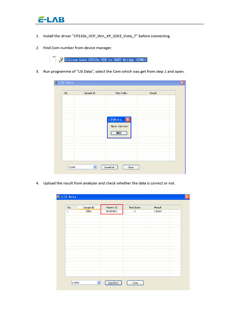 LIS Interface Manual | PDF