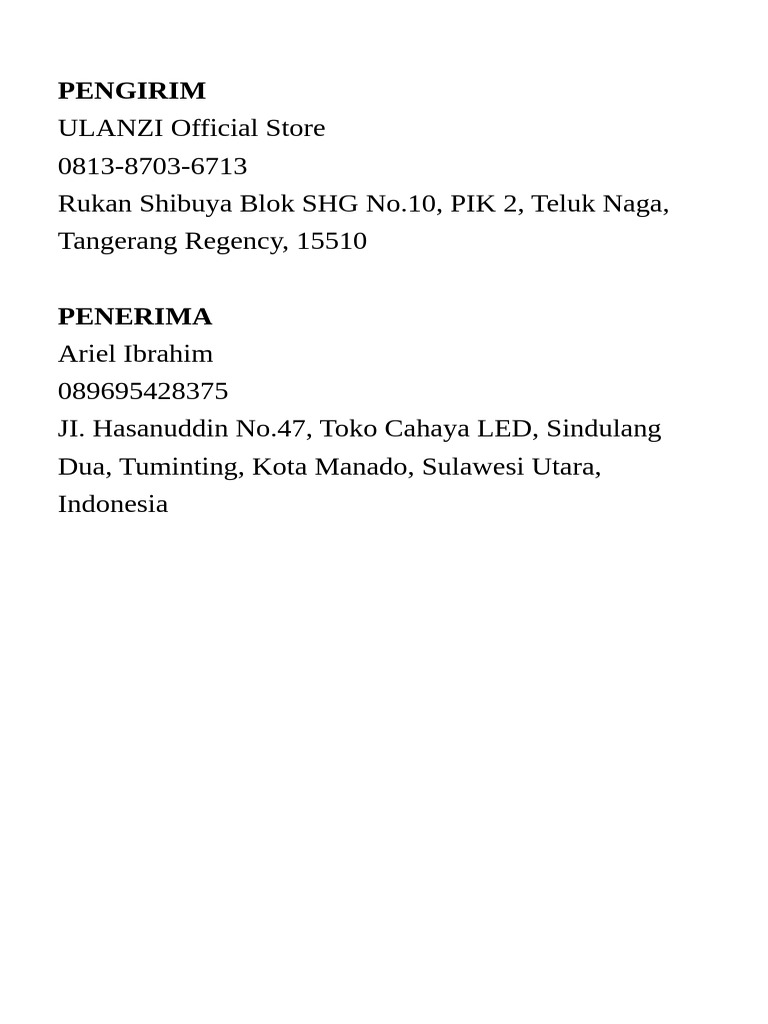 PENGIRIM (Febriana jj03) | PDF