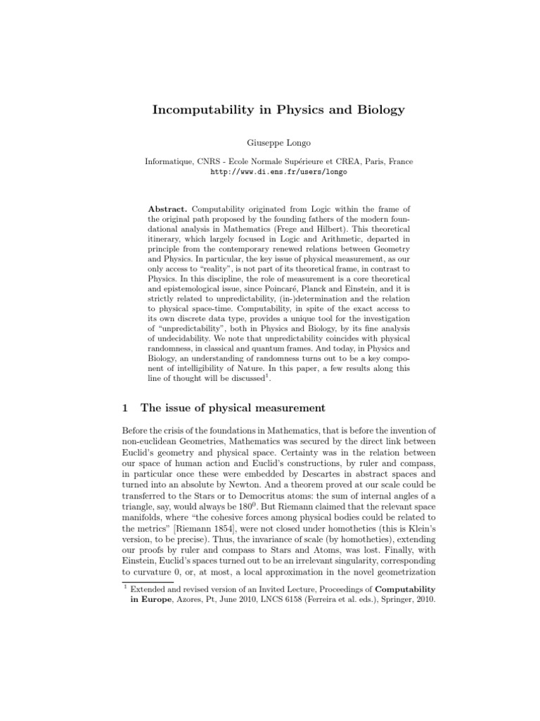 Incomput Phys Bio Longo | PDF | Quantum Mechanics | Teaching Mathematics