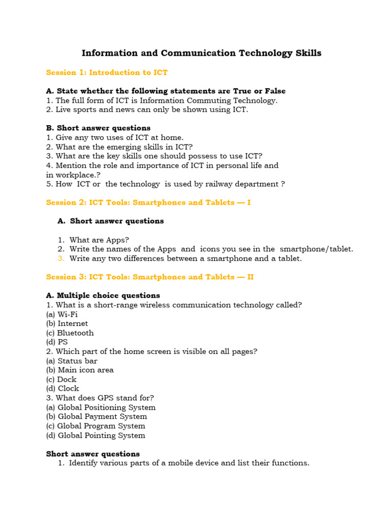 ICT Question Bank | PDF | World Wide Web | Internet & Web