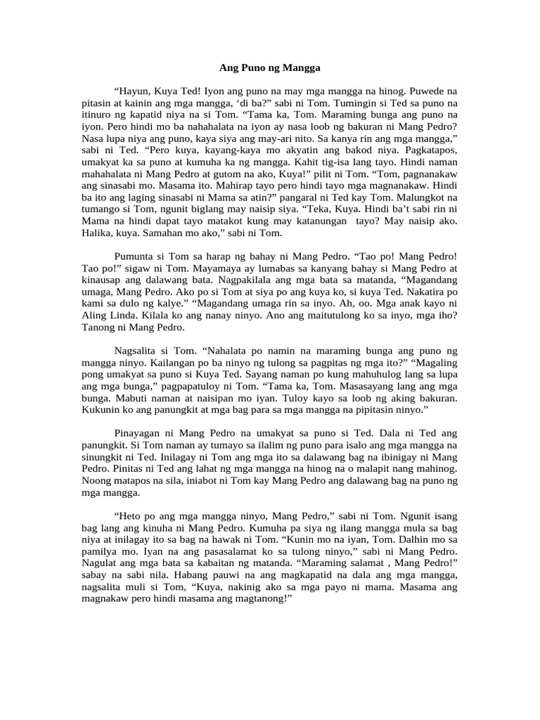 Ang Puno NG Mangga | PDF