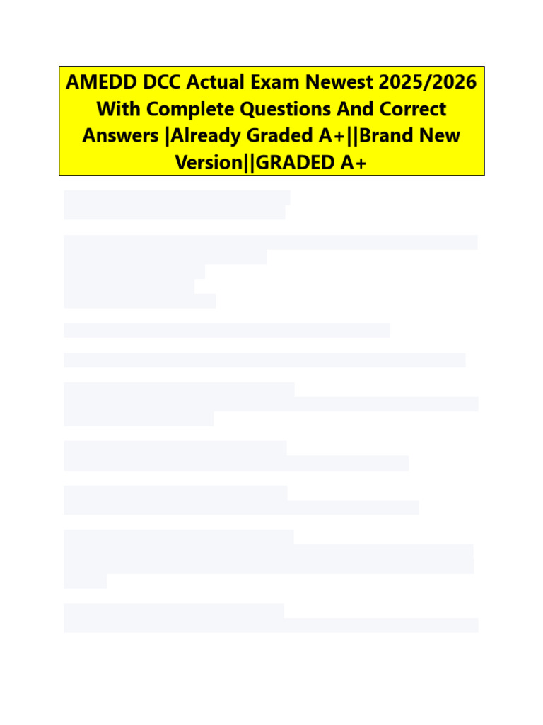 AMEDD DCC Exam Questions 2025/2026 | PDF | Chess Theory | Chess
