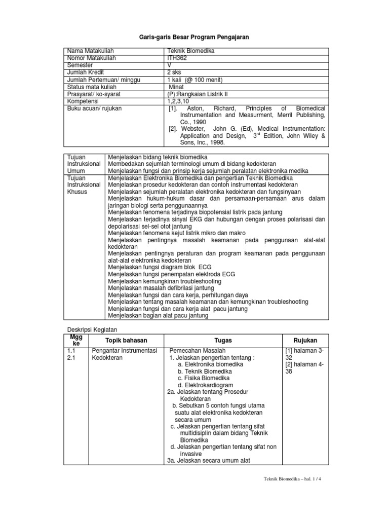 Teknik Biomedika | PDF
