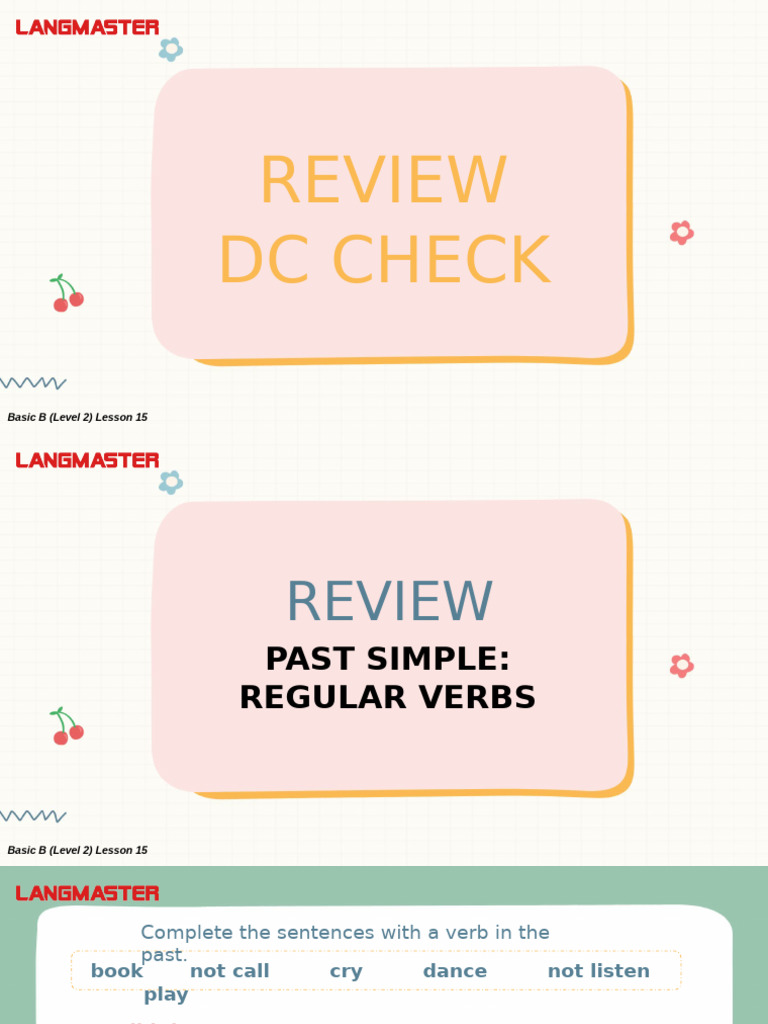 (LMC) Level 2 - Lesson 15 | PDF | English Language | Linguistics