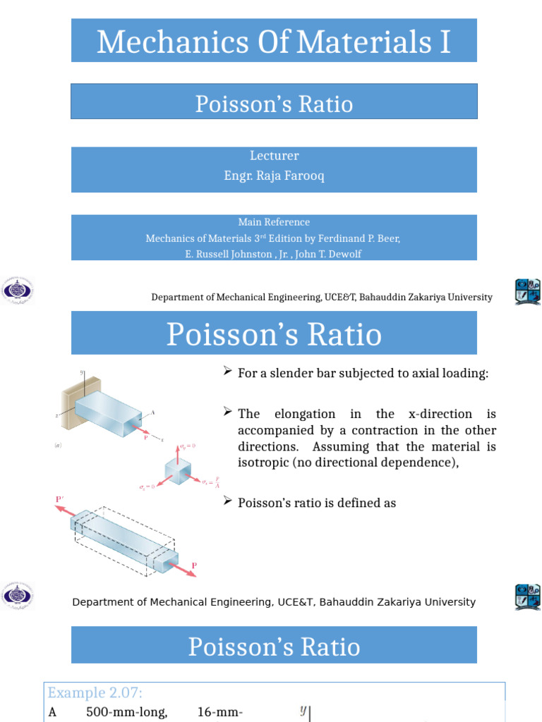 Understanding Poisson's Ratio in Materials | PDF | Strength Of ...