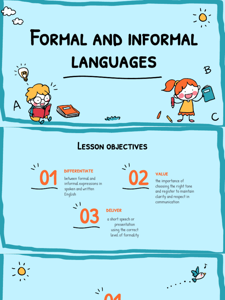 (PPT) ENG5 Formal and Informal Languages | PDF | Slang | Learning
