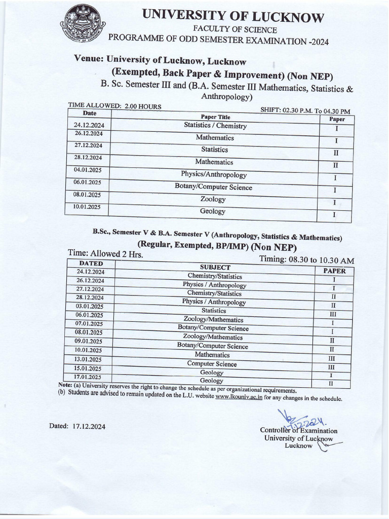 B.sc. - III &V Sem Non Nep | PDF