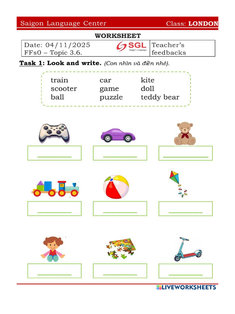 Worksheet 8274584 | PDF