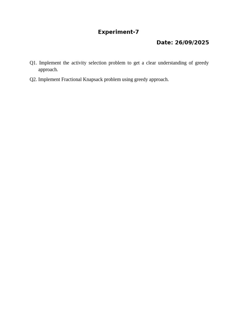 Lab Experiment 7 | PDF