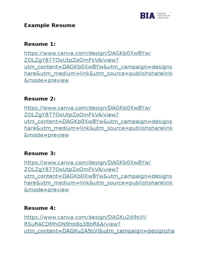 Example Resume | PDF