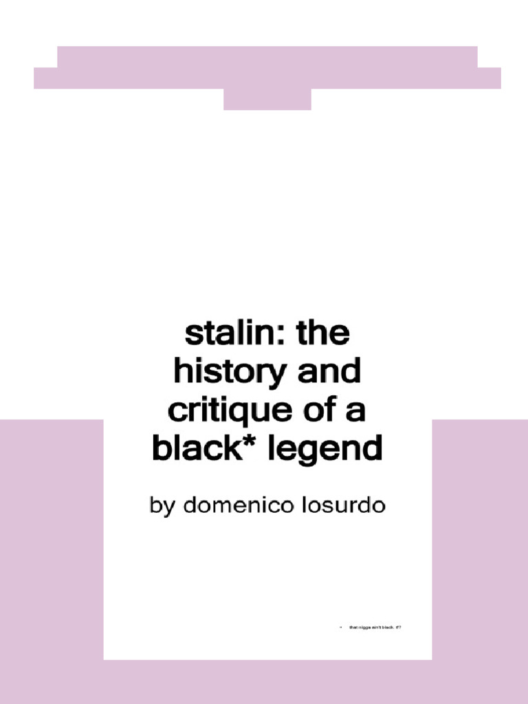 (Ebook) Stalin: The History and Critique of a Black Legend by Domenico ...