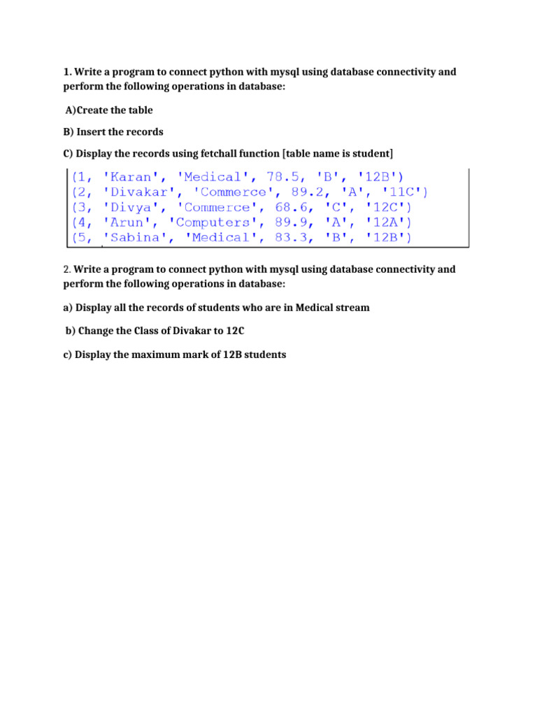 Class 12-Interface Python | PDF