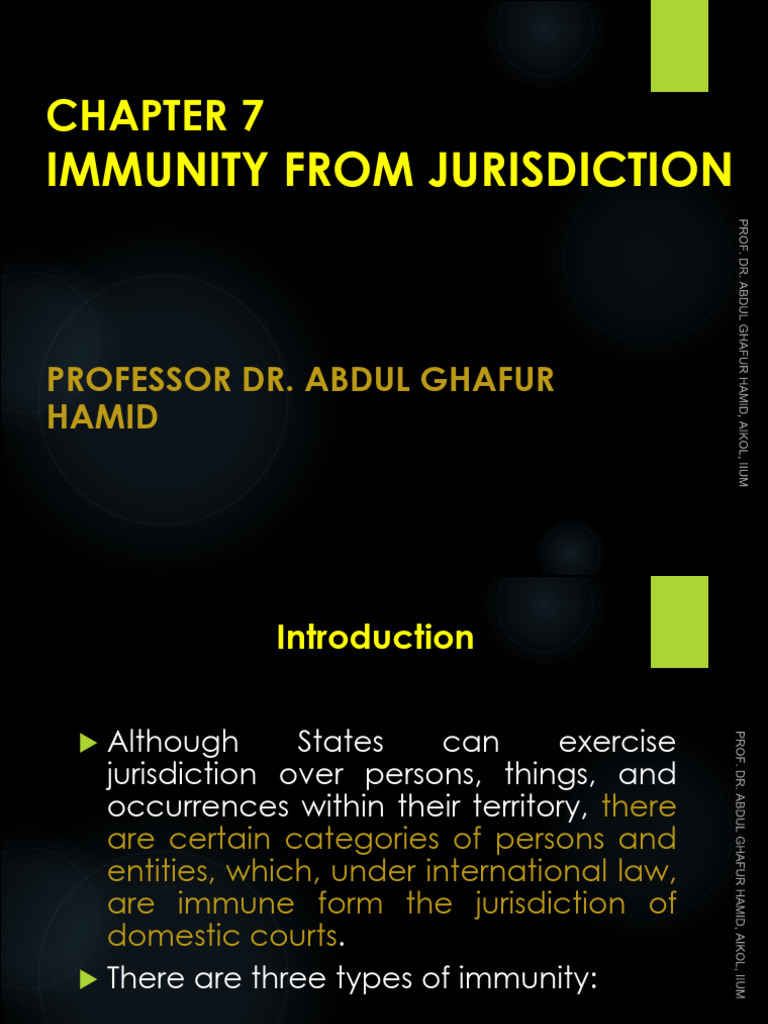 Immunity From Jurisdiction (New) | PDF | Sovereign Immunity ...