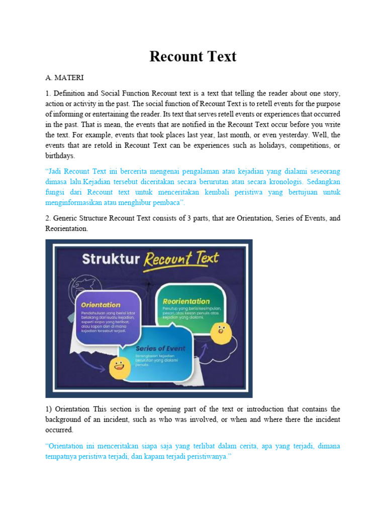 Recount Txt | PDF | Grammatical Tense | Linguistics
