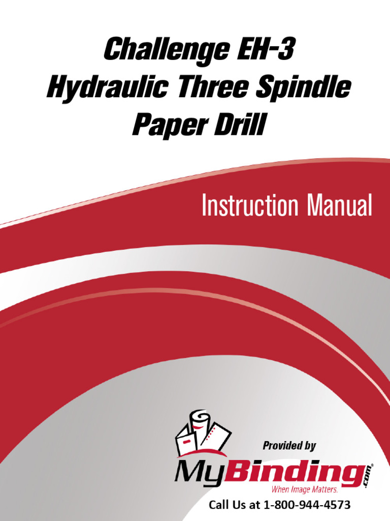 Challenge Eh-3-hydraulic-three-spindle-paper-drill-operator-manual ...