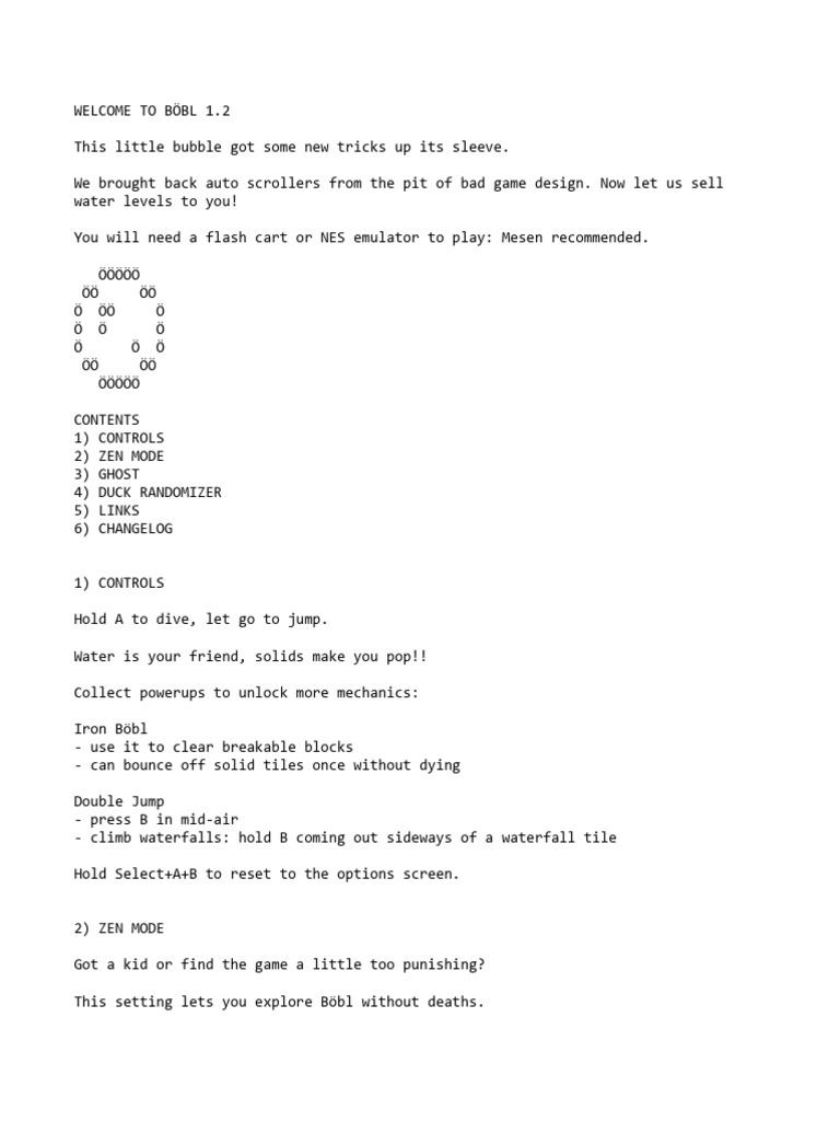 Böbl Manual | PDF | Video Games