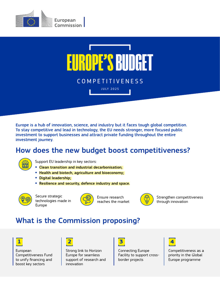 European Competitiveness Fund Overview | PDF | Innovation | Economies