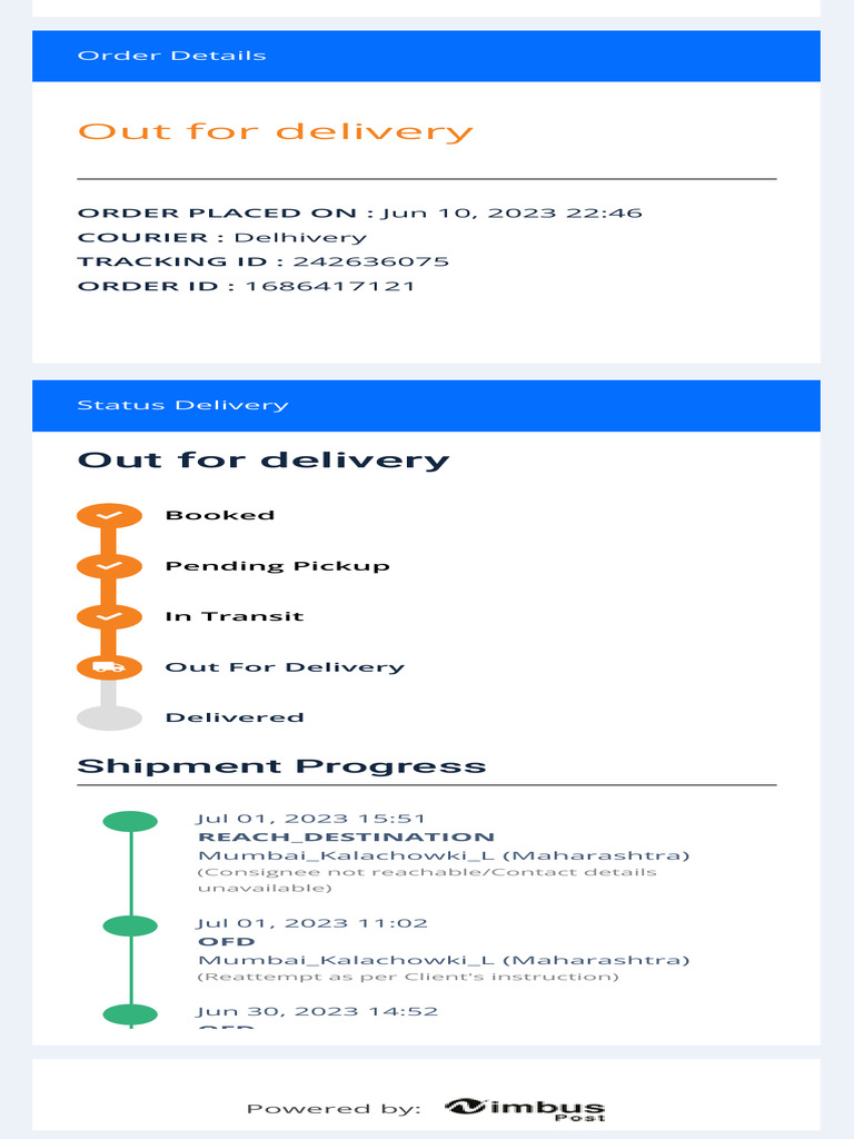 Order Tracking | PDF