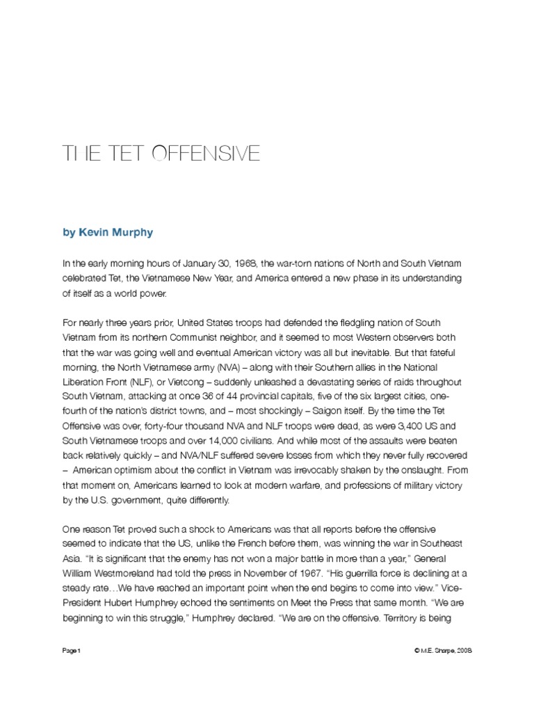 Perspectives Tet Offensive | PDF | Battle Of Khe Sanh | Tet Offensive