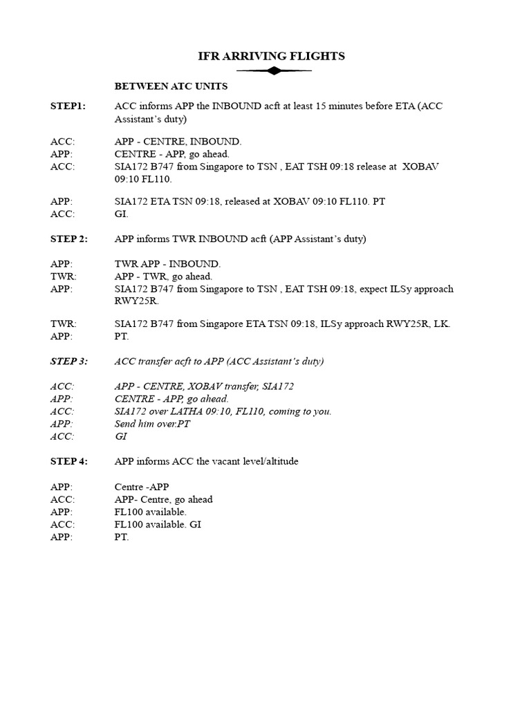 Non-Radar APP Phraseologies - ARR | PDF | Aviation | Aviation Accidents ...
