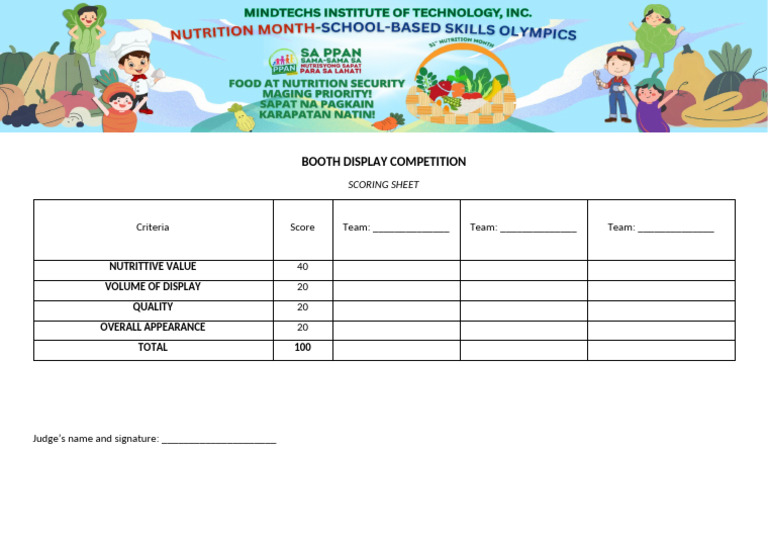 Booth Display Competition | PDF