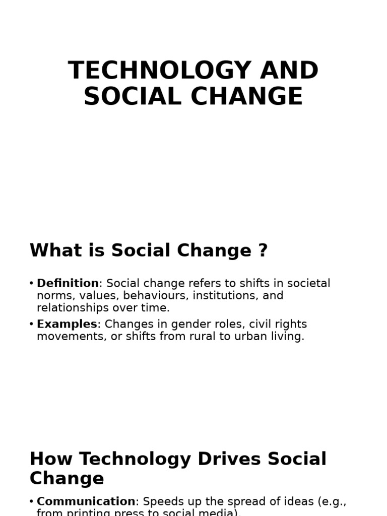 Lecture 3 Technology and Social Change | PDF | Social Media | Popular ...